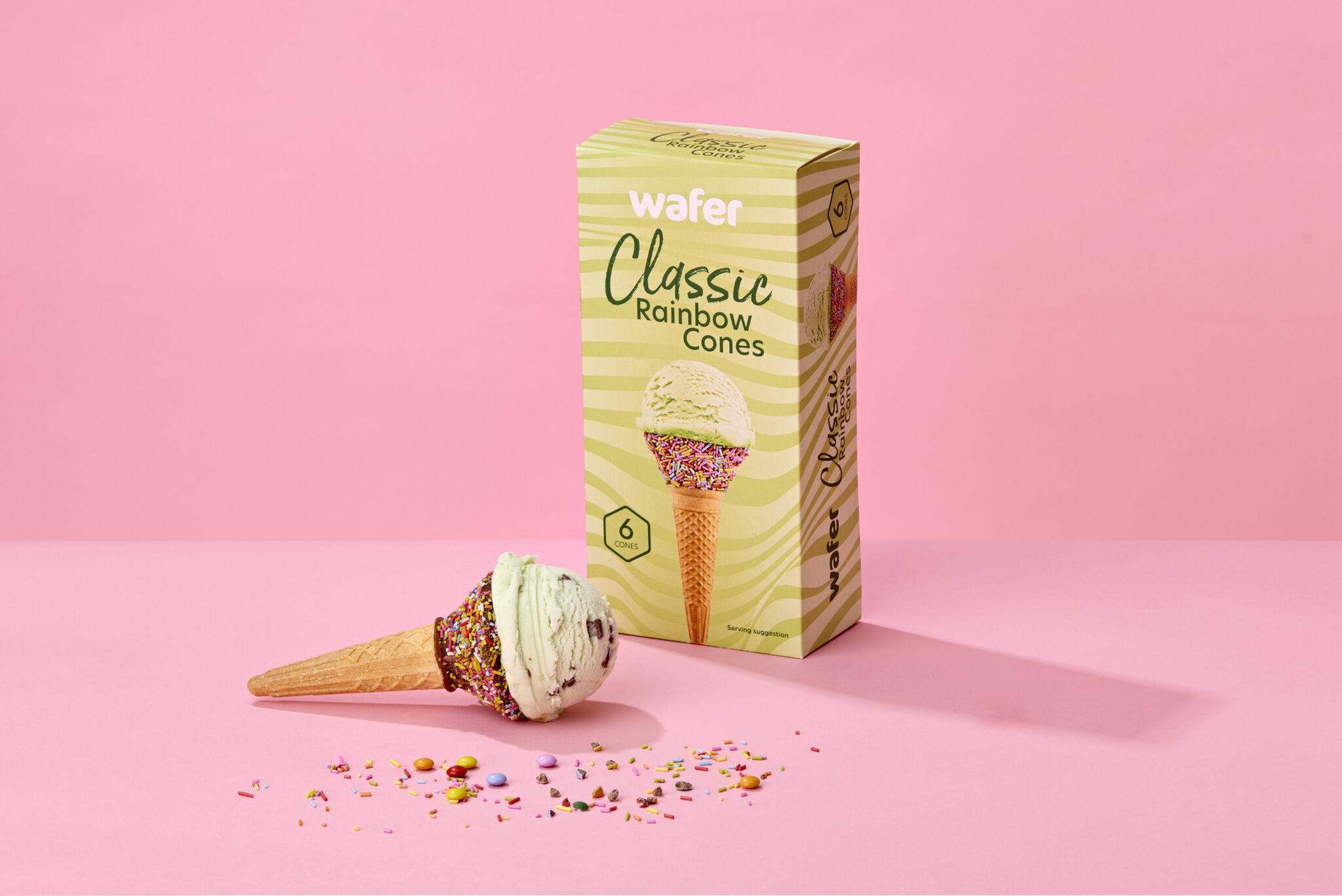 Retail Classic Rainbow Cone (Box 10 x 6 cones) | Ice Cream Cones ...
